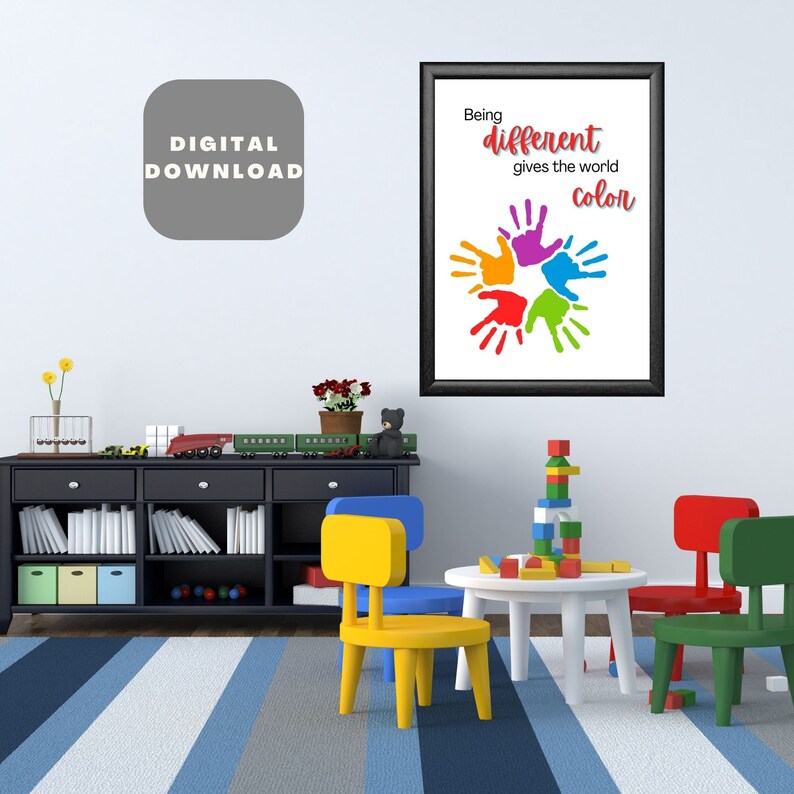 Kids Positive Affirmation Wall Art Printable, Kids Word Art ...