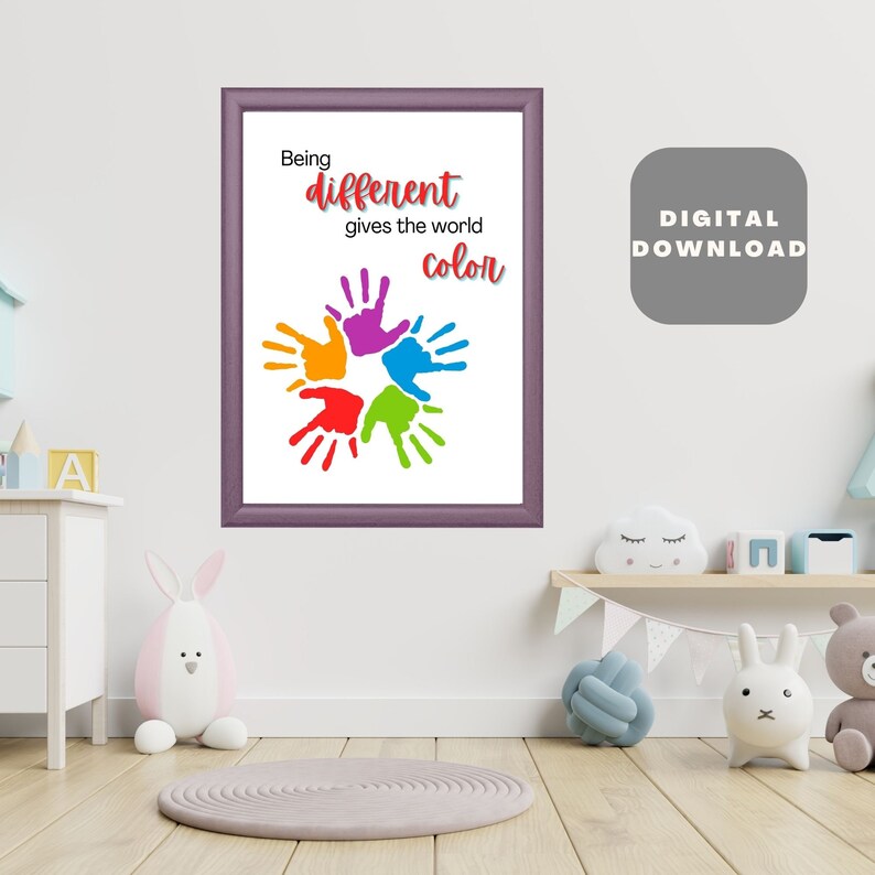 Kids Positive Affirmation Wall Art Printable, Kids Word Art ...