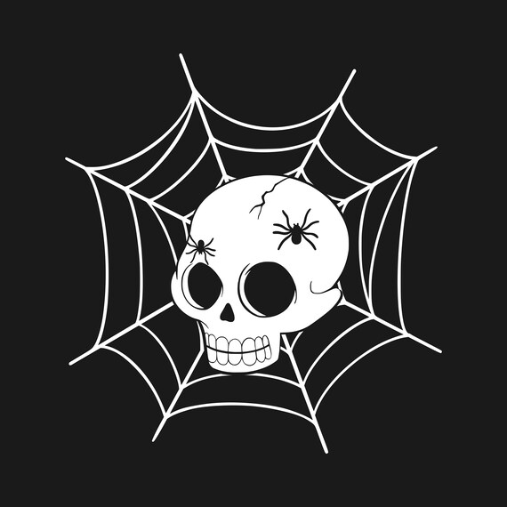 Spider Web Skull Art