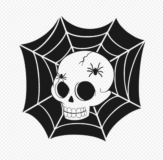 Spider Web Skull Art