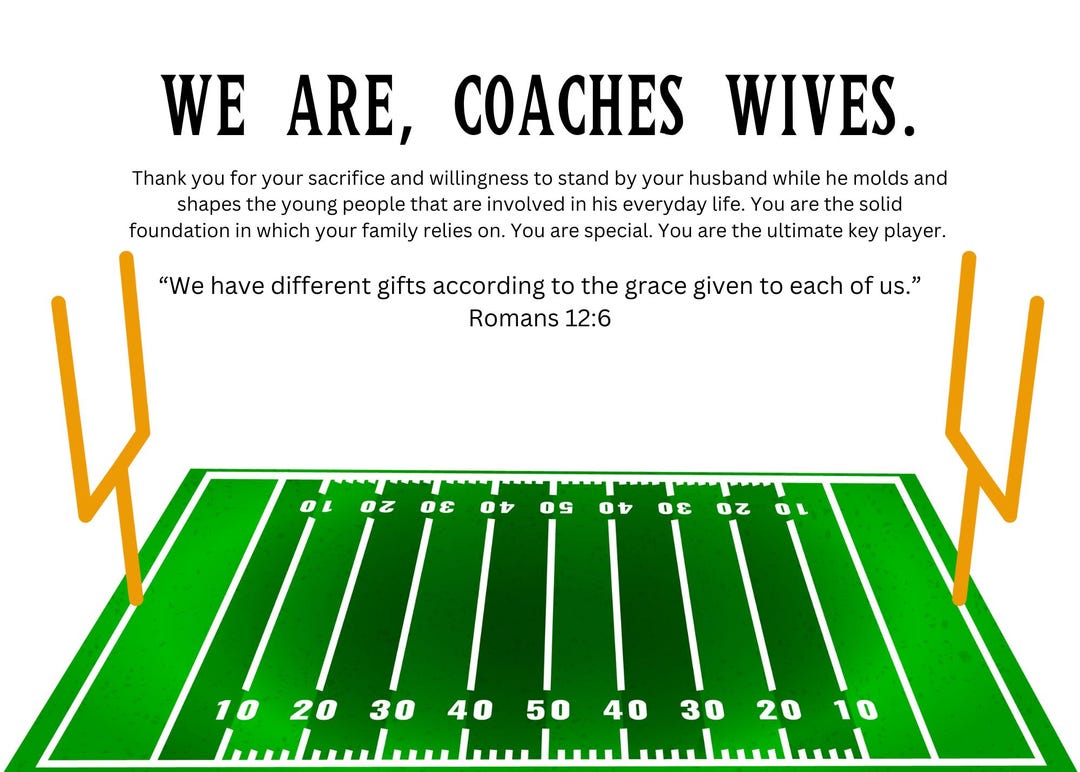A Coaches Wife Card - Etsy