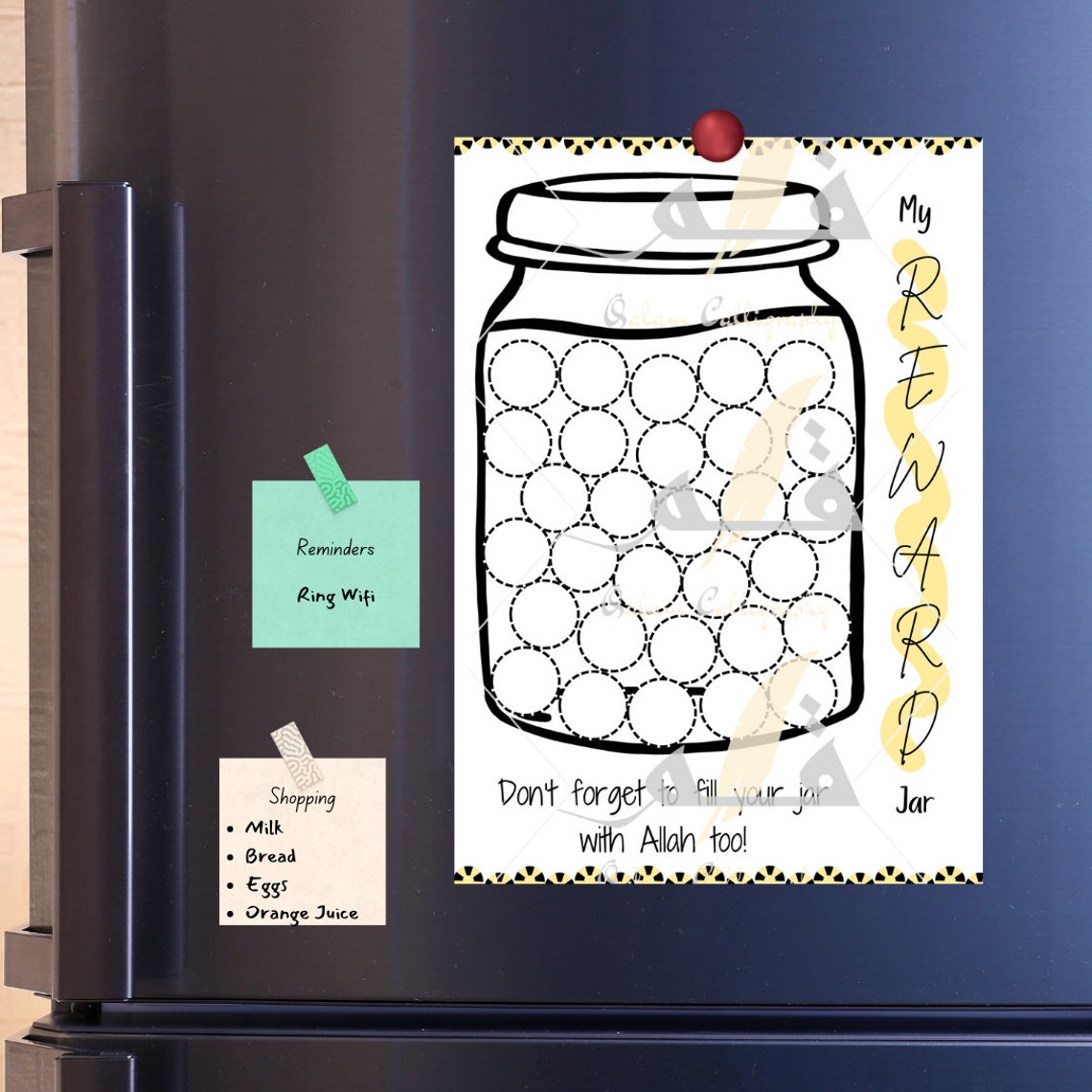Reward Jar Printable Digital File PDF Tracker Chart - Etsy