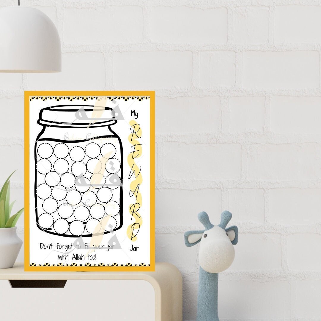 Reward Jar Printable Digital File PDF Tracker Chart - Etsy