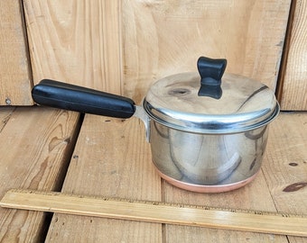 Vintage Pre-1968 Revere Ware 1801 Copper Bottom 1.5 Qt Stainless Steel ...
