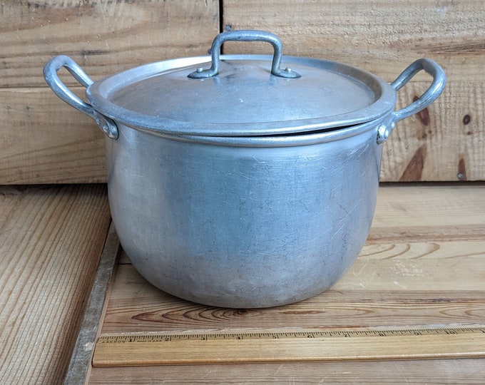 Vintage 1940s Made in Germany Aluminum Stock Pot With Lid. Mid Century ...