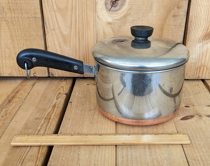 REVERE WARE 3 Quart Copper Clad Bottom Stainless Steel Sauce Pan Pot ...