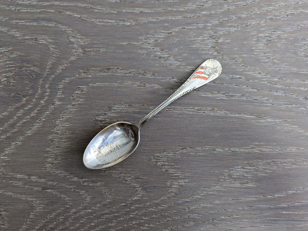 RARE Commodore George Dewey Souvenir Spoon American History Memento ...