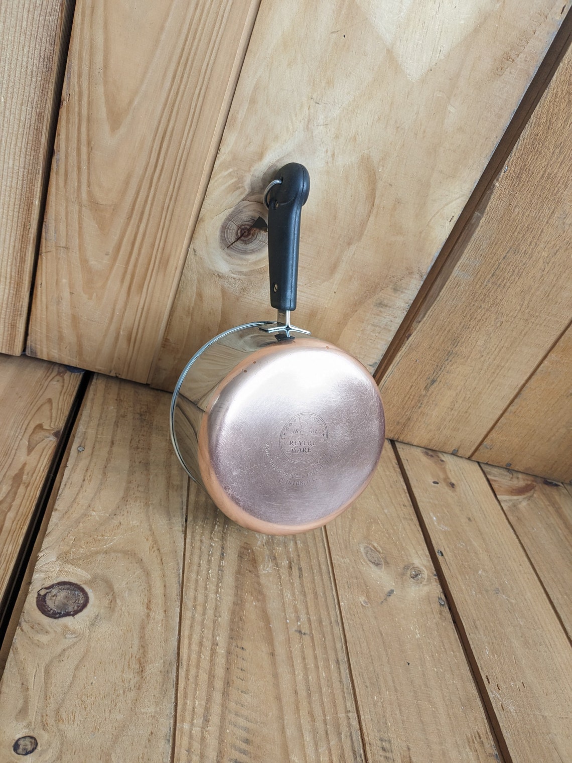 Vintage Pre-1968 Revere Ware 1801 Copper Bottom 1.5 Qt Stainless Steel ...