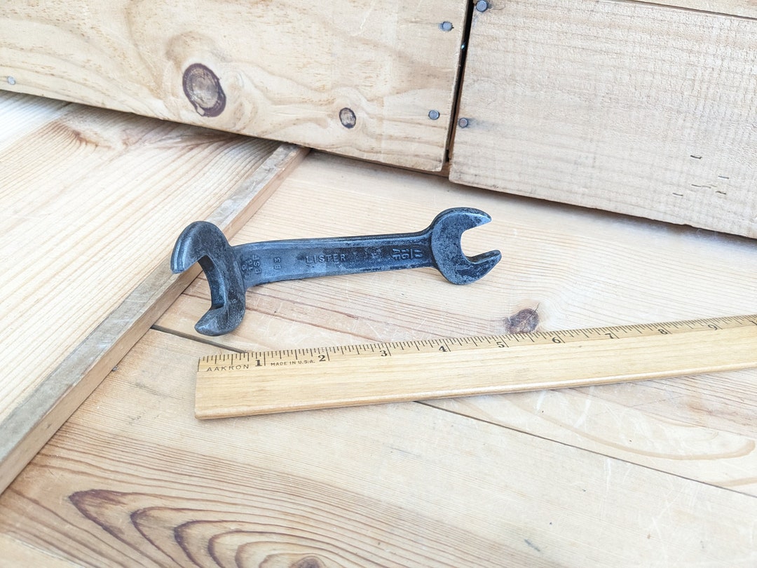 LISTER England B3 Offset Bent Open Ended Crow Foot Spanner Wrench 9/16 ...