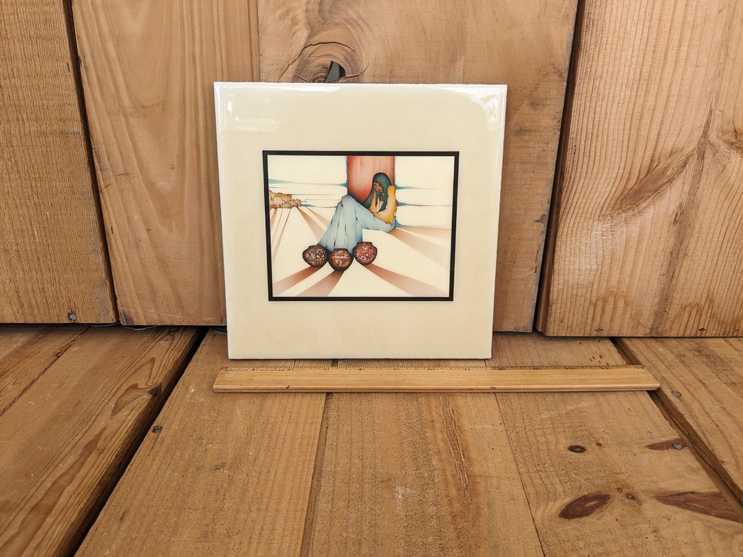 AMADO PENA Ceramic Art Tile. Seated Southwestern New Mexico Indigenous ...