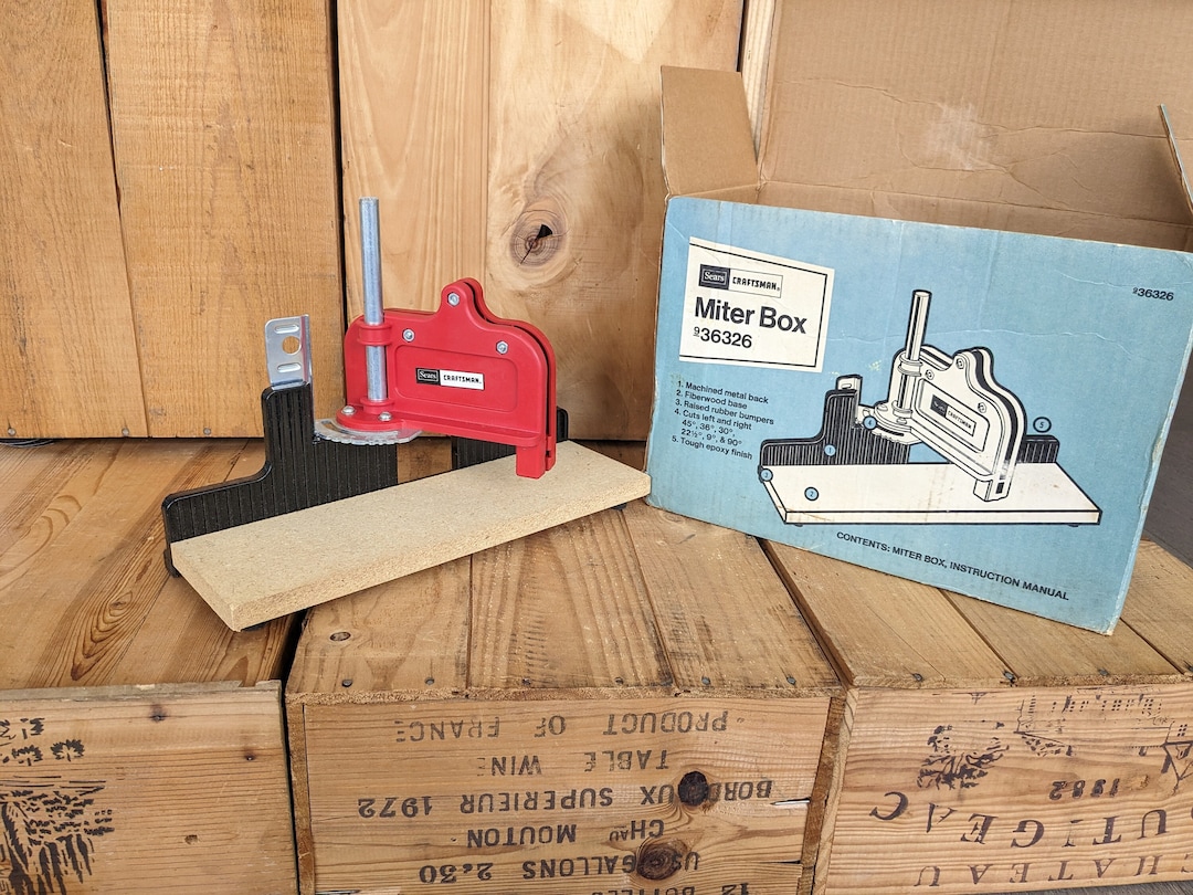 Vintage SEARS CRAFTSMAN Miter Box #36326 in Original Box - Collectible ...