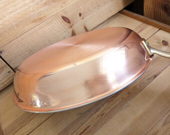 Spring Culinox 12 in Round Brass Riveted Handle Copper Bottom Stainless ...