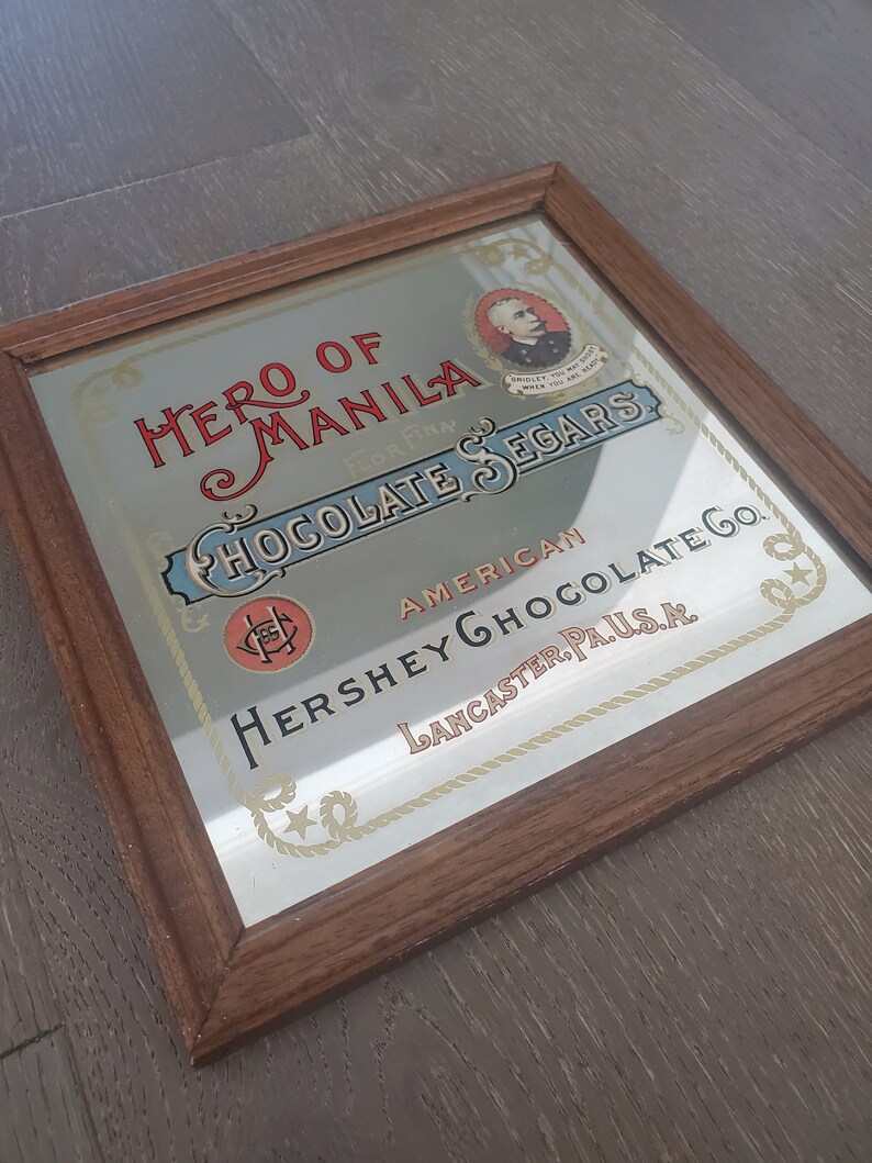 Vintage 1978 Hero of Manila Chocolate Segars Mirror. Hershey Chocolate ...