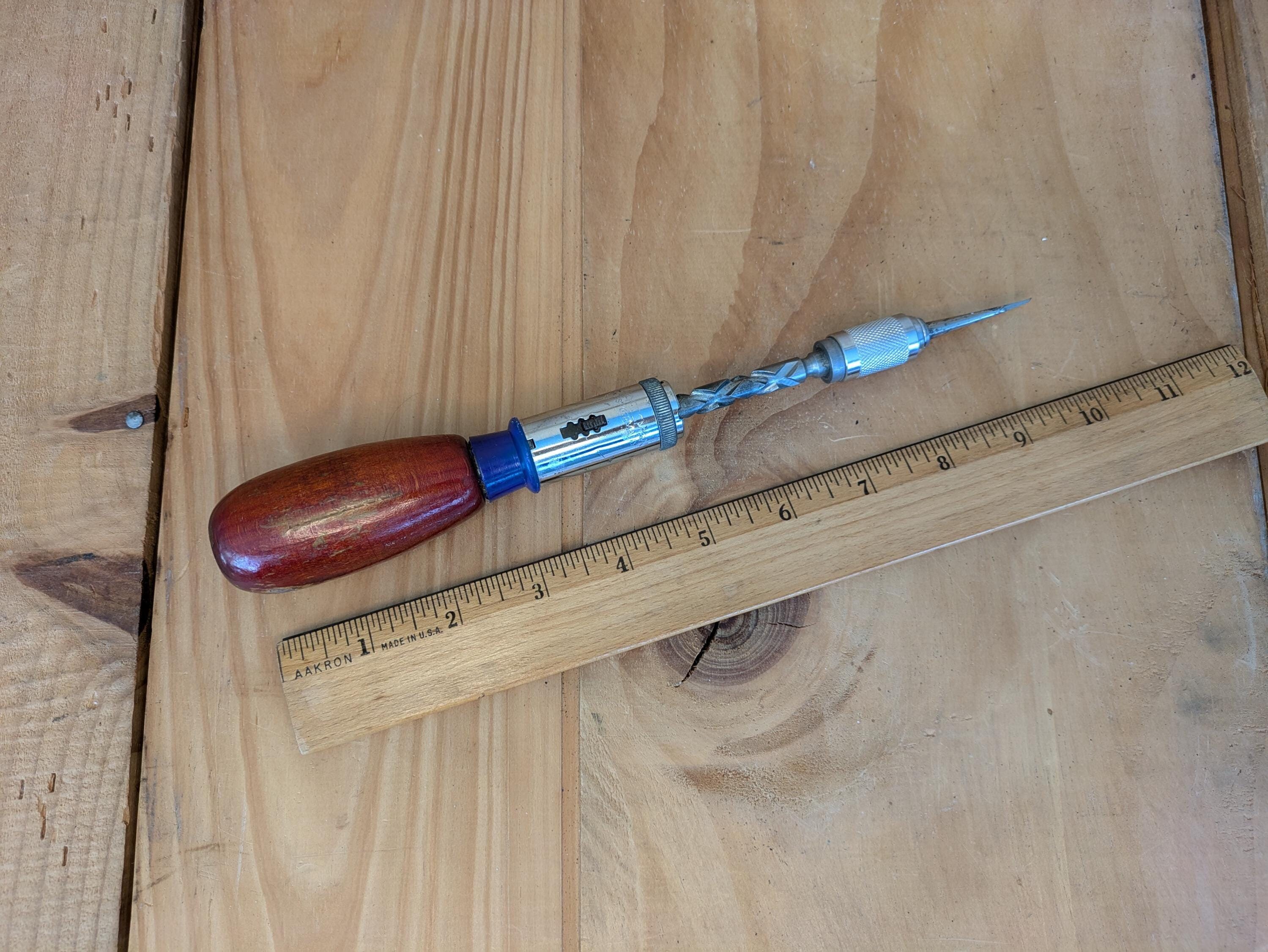 CRAFTSMAN 8 Spiral Ratcheting Screwdriver Wood Handle Made in West ...