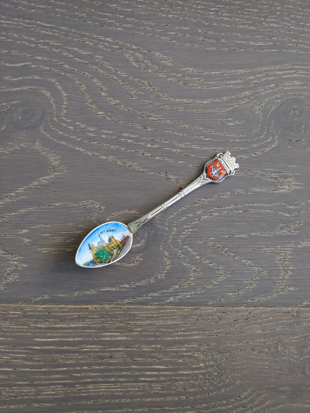 RARE Het Steen Fortress Antwerp Belgium Castle Souvenir Spoon by ANTIKO ...