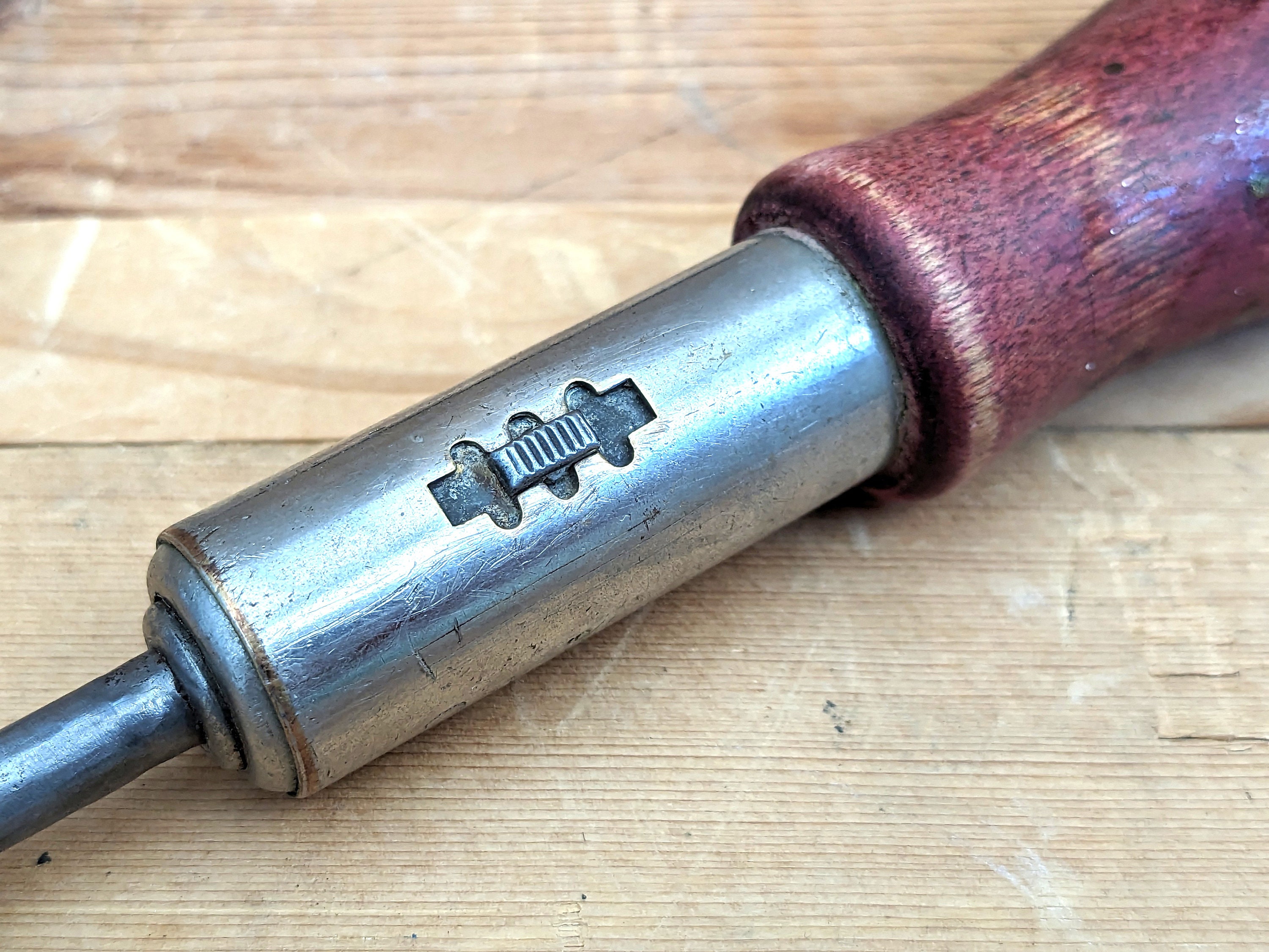 Antique Yankee No. 10 NORTH BROS Ratcheting Screwdriver 7.5 Maroon Wood ...