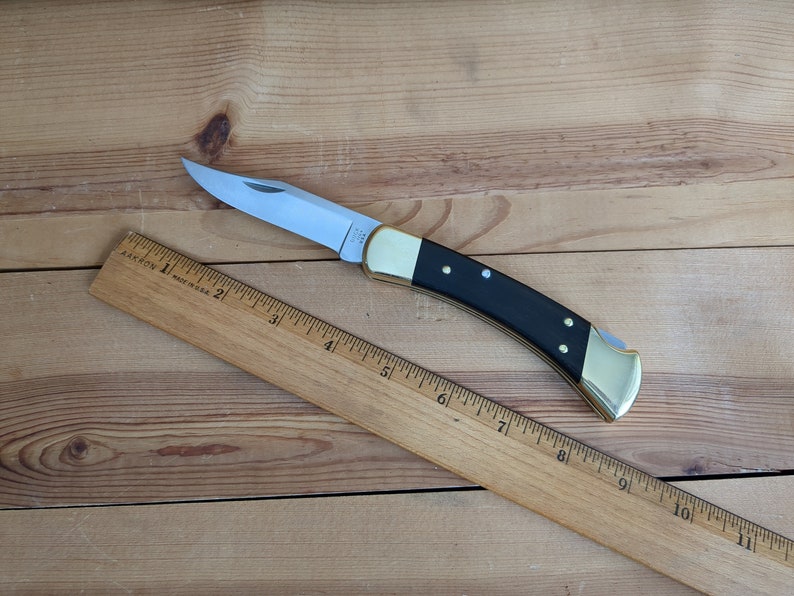 1990 Buck 110 Folding Hunter Lockback Knife. Collectible Retractable ...