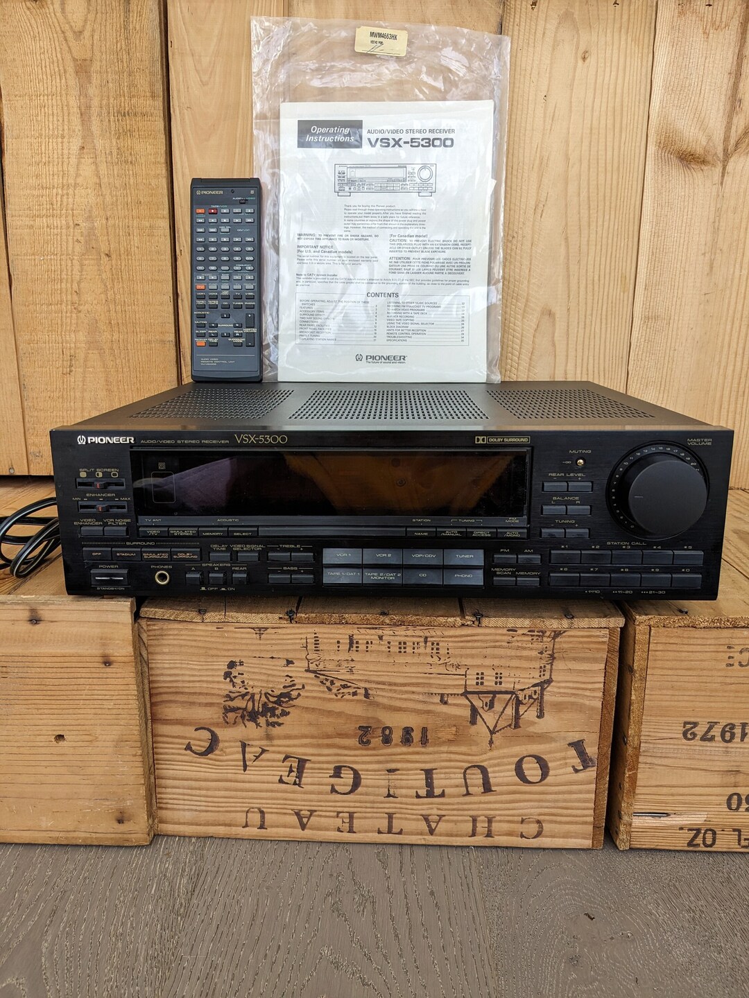 PIONEER VSX-5300 Audio/video Stereo Receiver With Remote & User Manual ...