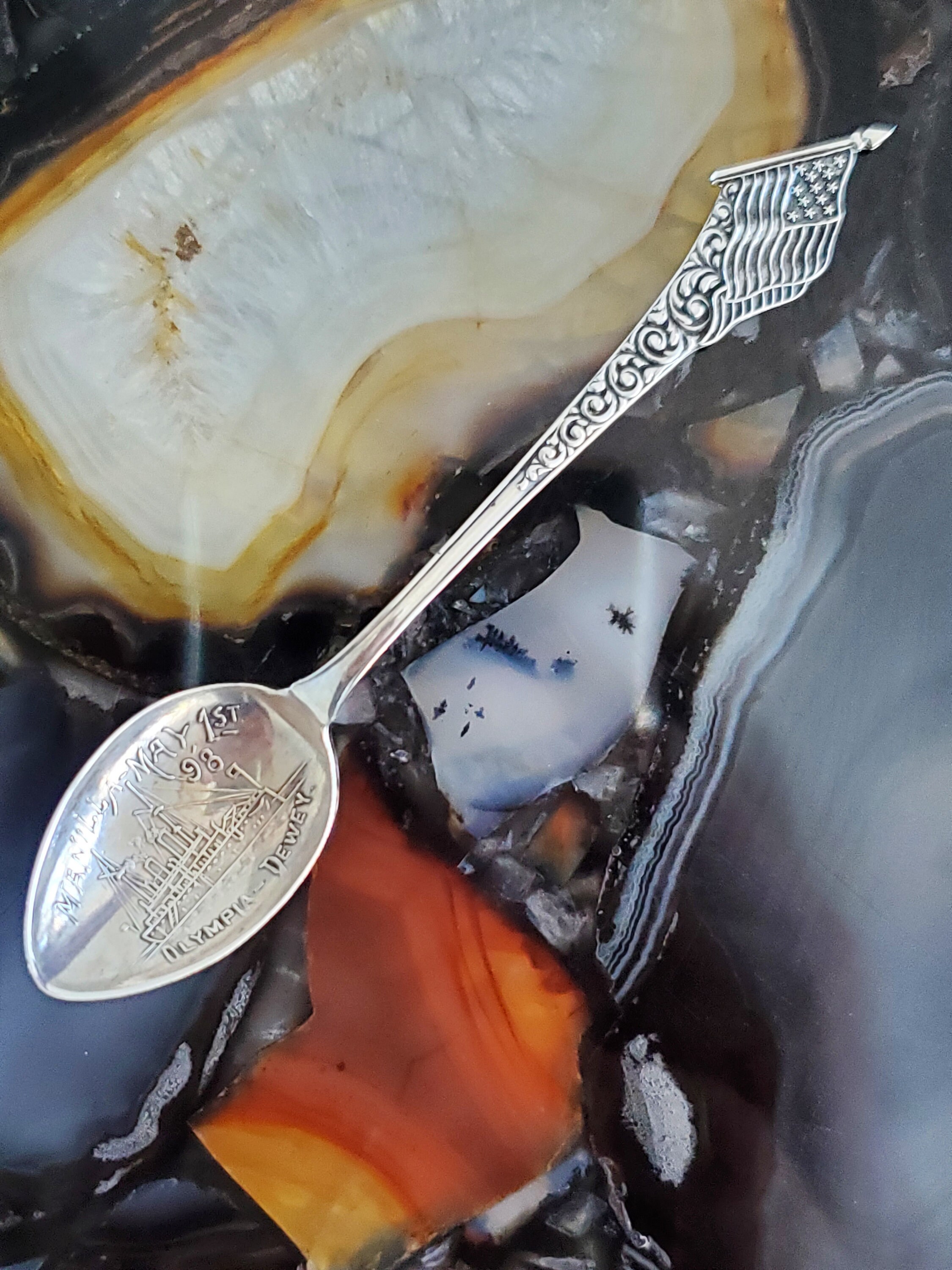 RARE Battle of Manila Bay Sterling Souvenir Spoon Commodore George ...