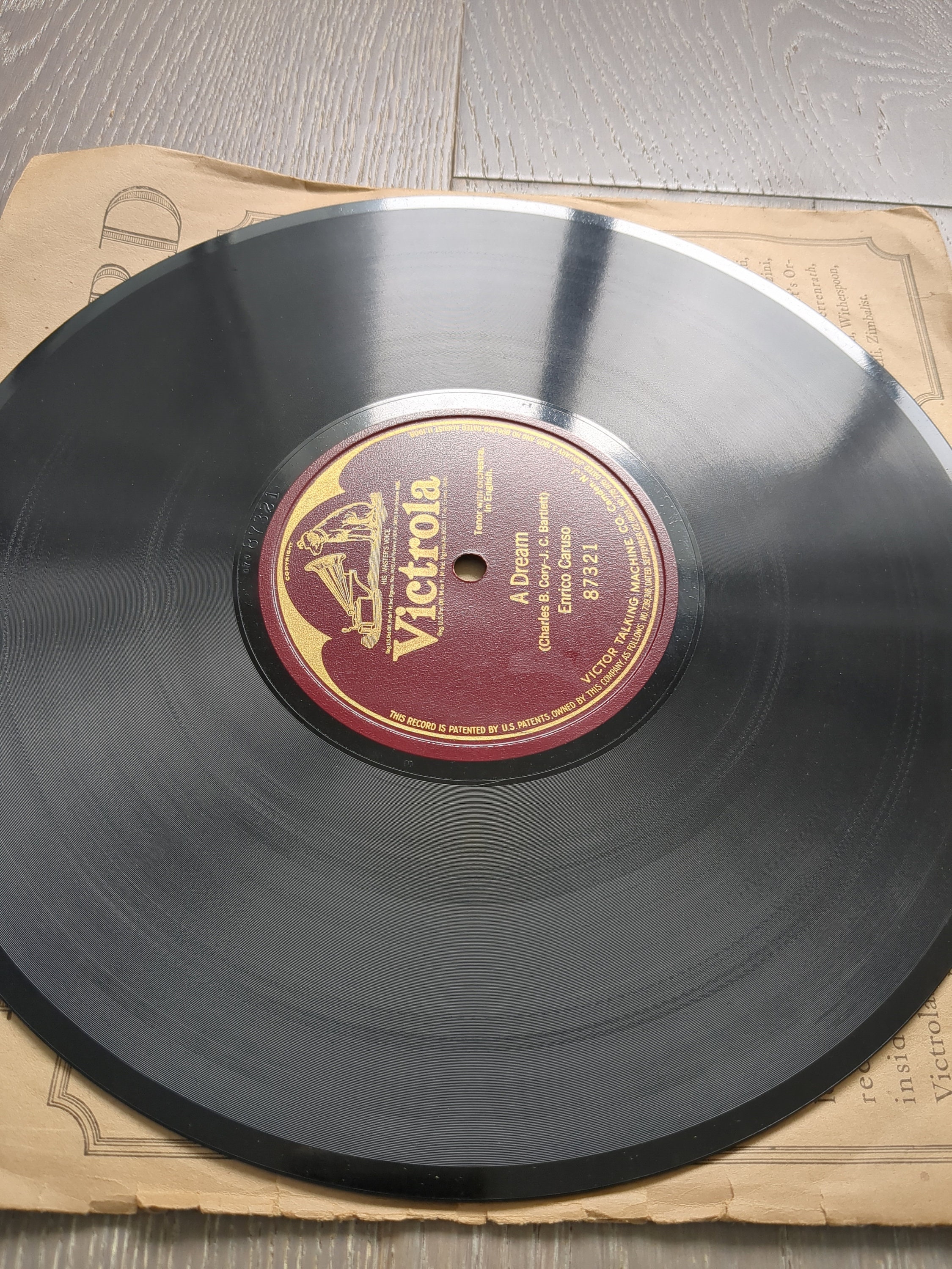 ORIGINAL PRE-1923 Victor Talking Machine Embossed 78 Rpm Victrola One ...