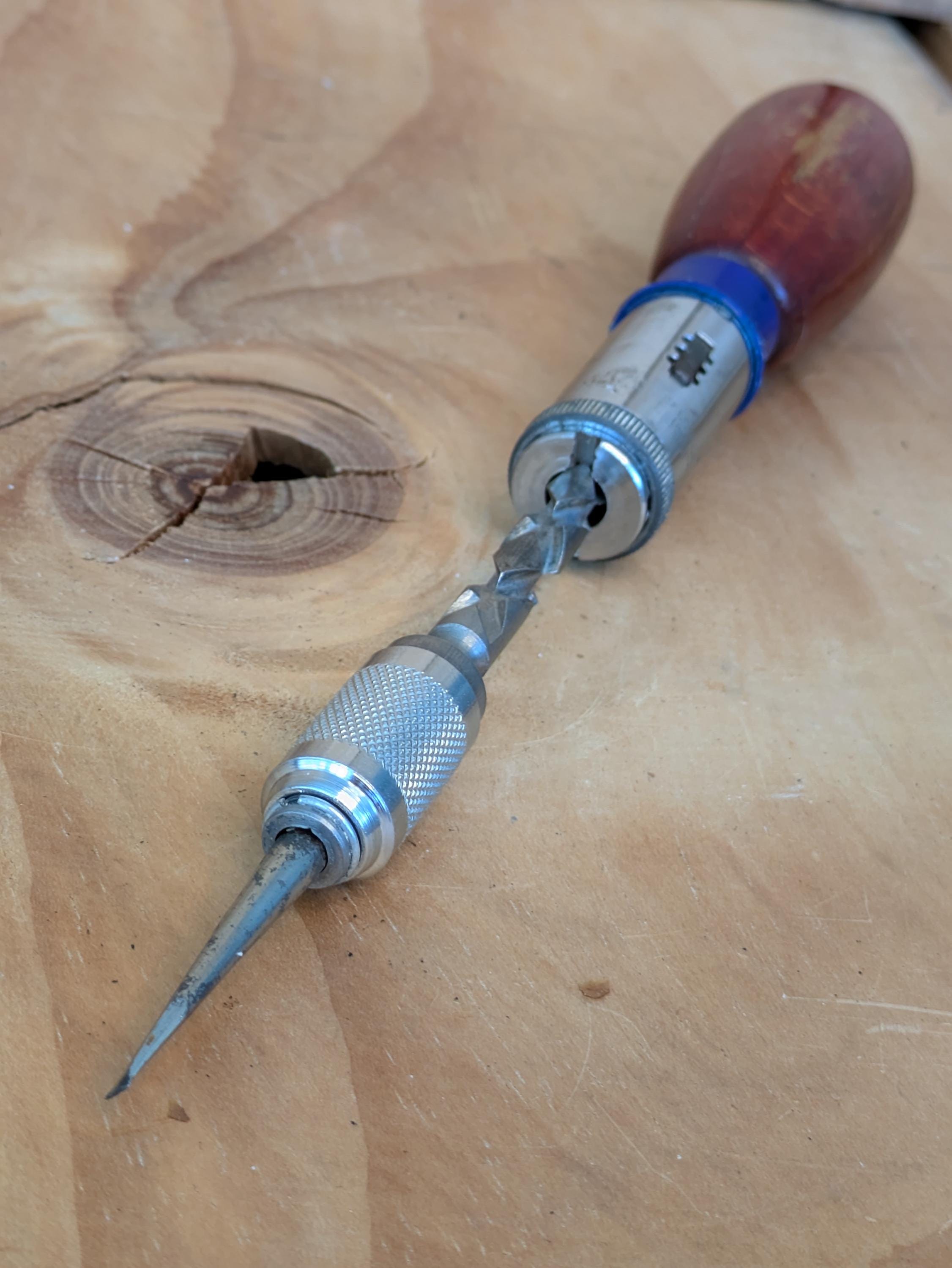 CRAFTSMAN 8 Spiral Ratcheting Screwdriver Wood Handle Made in West ...