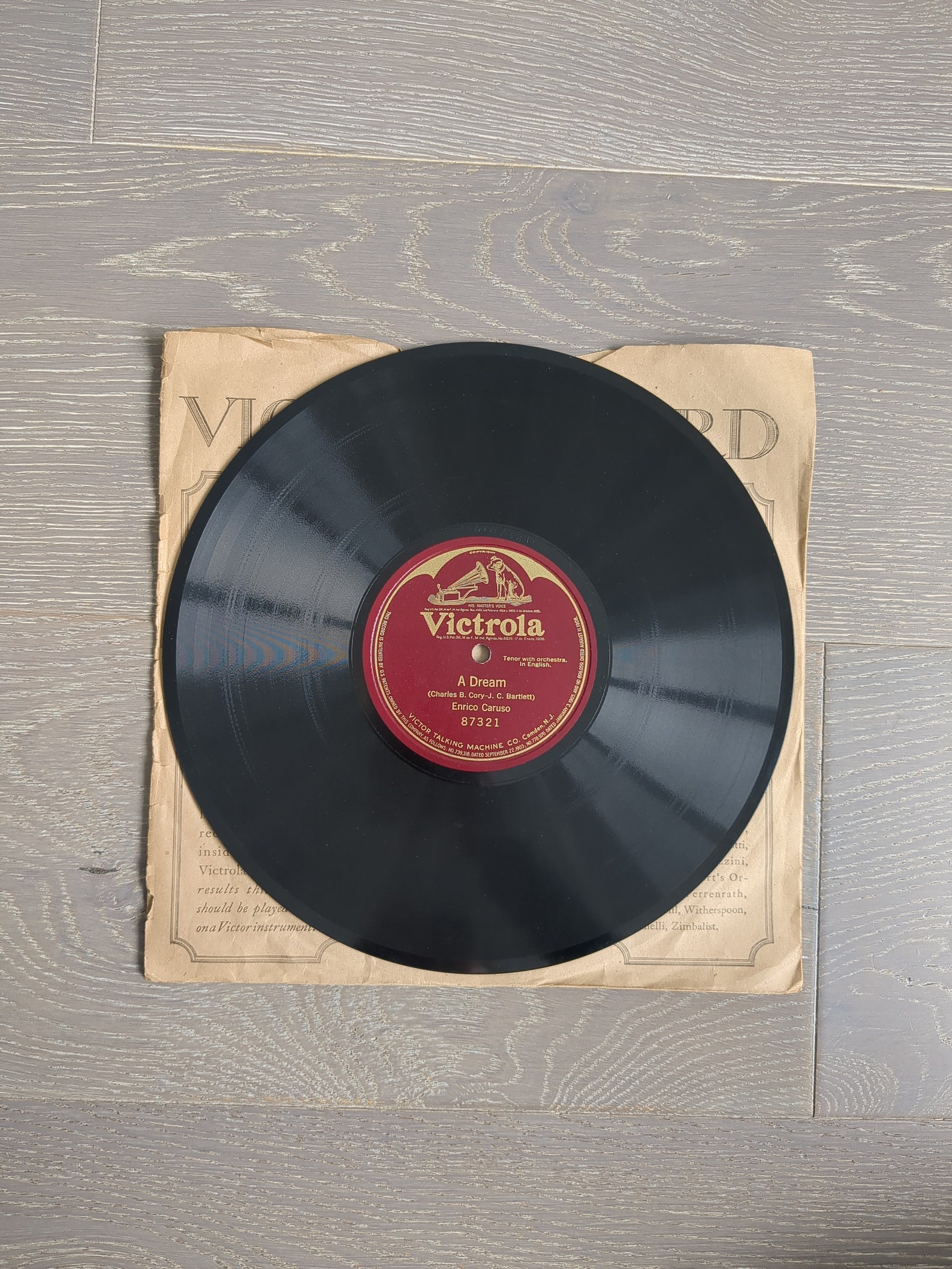 ORIGINAL PRE-1923 Victor Talking Machine Embossed 78 Rpm Victrola One ...