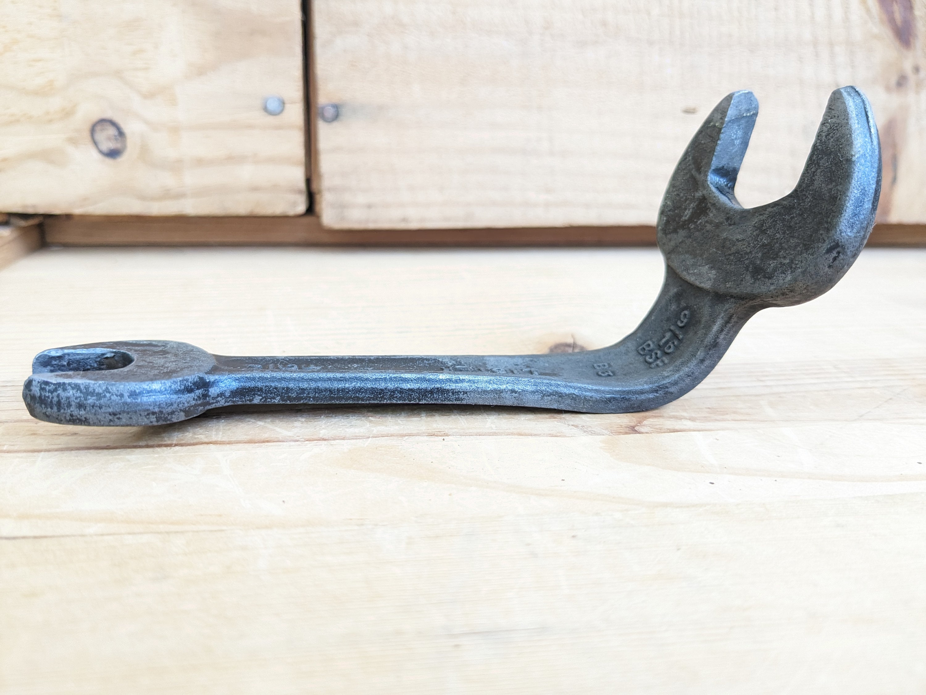 LISTER England B3 Open Ended Crow Foot Spanner Wrench 9/16 BSF and 11/ ...