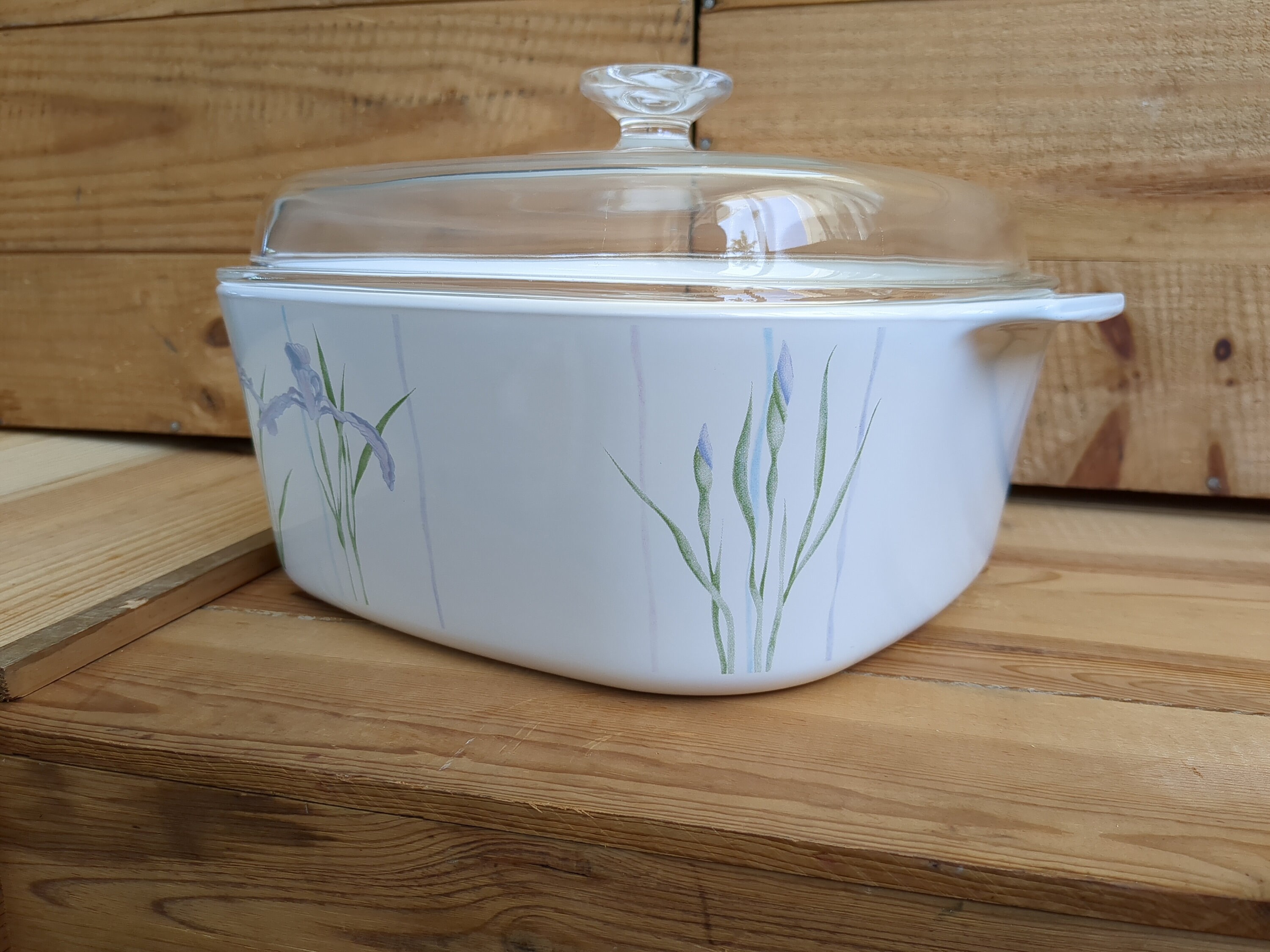 Vintage Corning Ware 5 Qt/5 Liter Shadow Iris Covered Square - Etsy