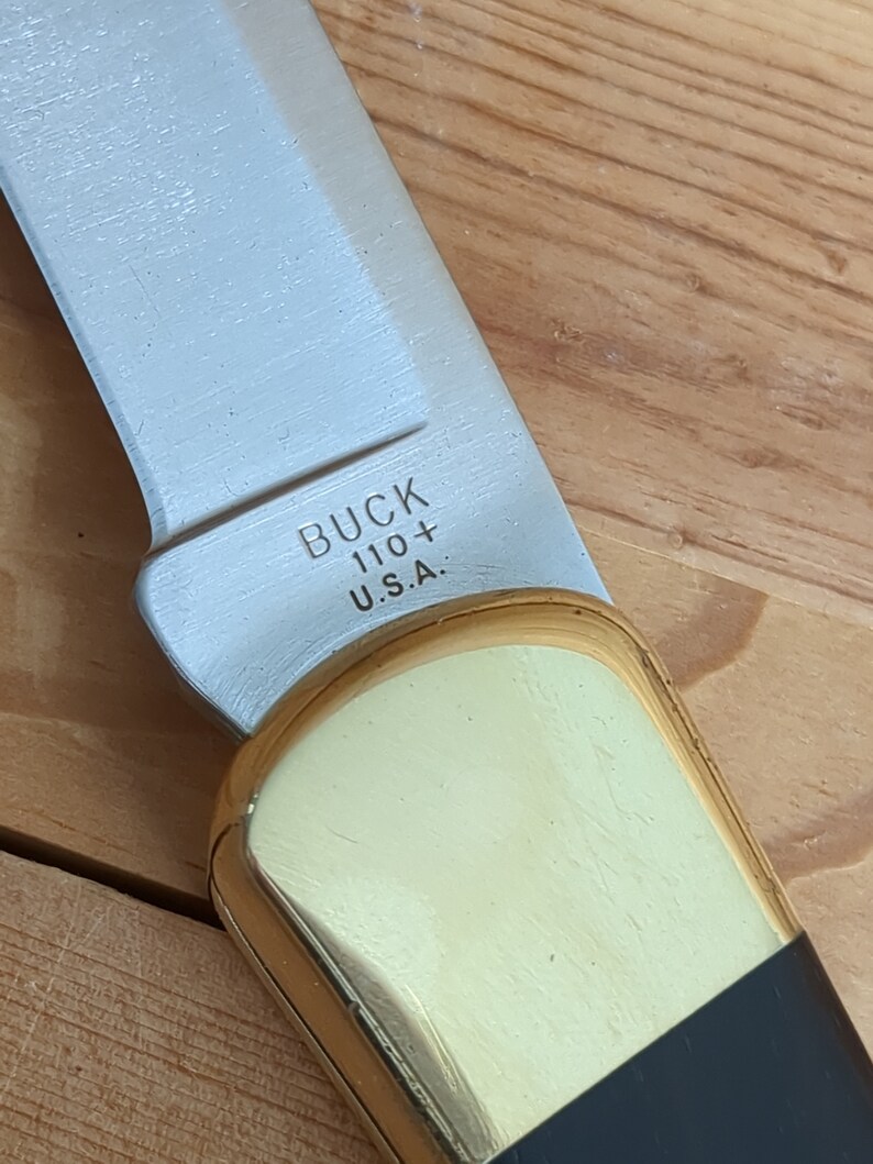 1990 Buck 110 Folding Hunter Lockback Knife. Collectible Retractable ...