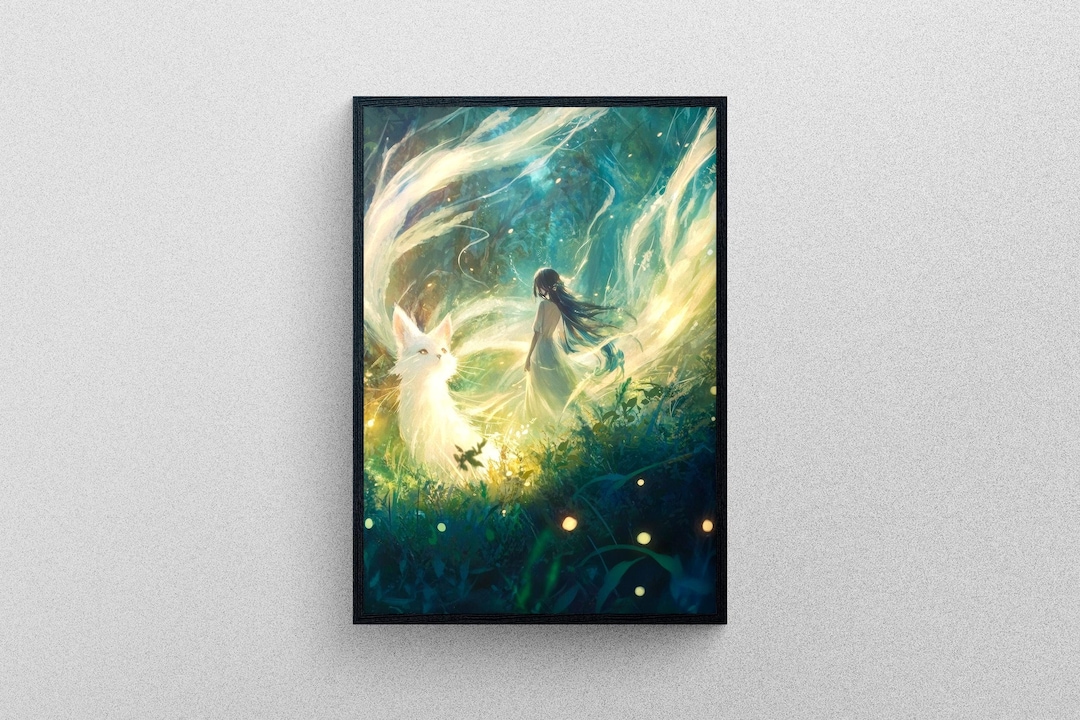 Anime Poster Story: Aiko and the Magical Fox - Illustration Printed on ...