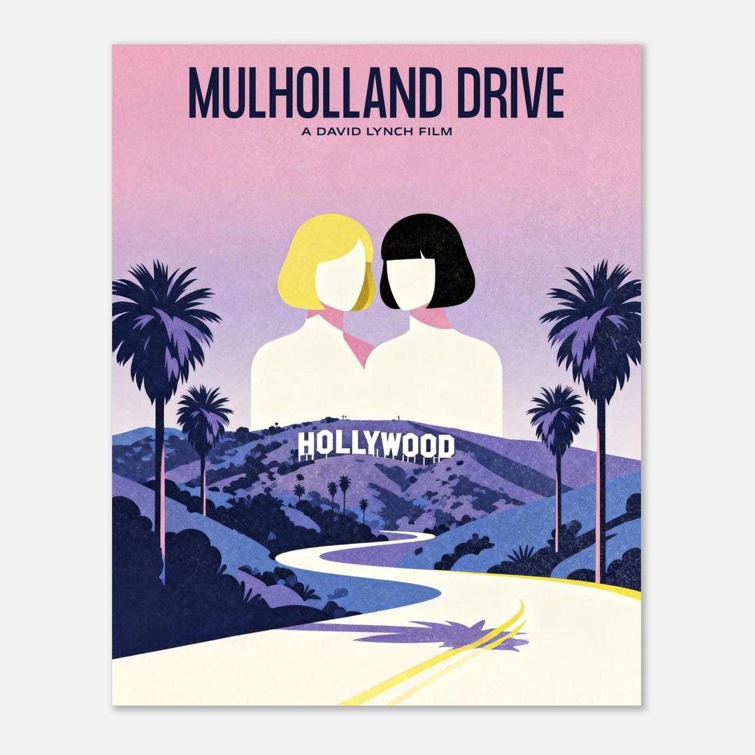 Mulholland Drive Inspired Art Print Movie Retro Style | Minimal Poster ...