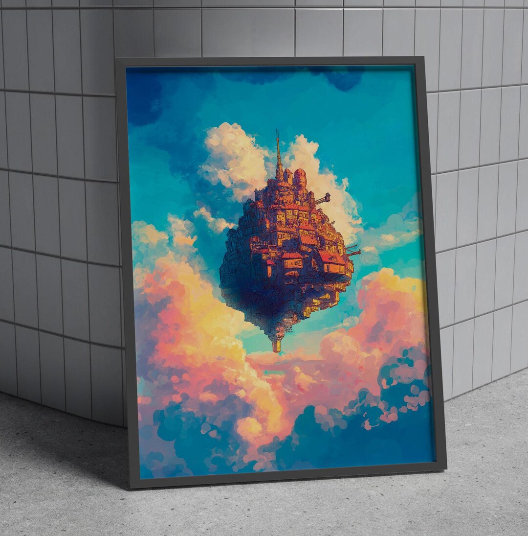 Howl's Moving Castle Print: Japanese Anime Poster (digital Download) - Etsy