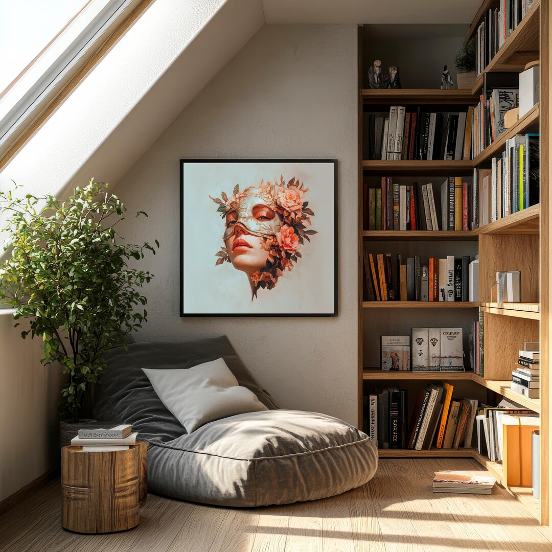 Surrealist Woman Floral Art Print: Modern Home Decor - Etsy
