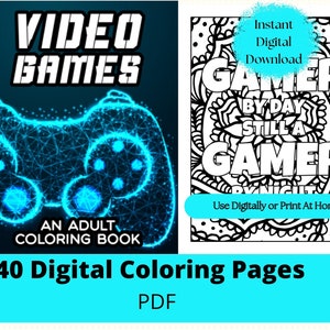 Gaming Coloring Book, Coloring Pages for Gamer, Video Game Coloring ...