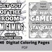 Gaming Coloring Book, Coloring Pages for Gamer, Video Game Coloring ...