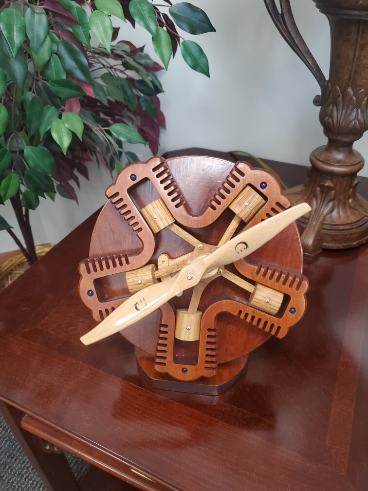 Radial Engine Motorized Model Desktop wall Mtg 10 Chg Aviation, History ...