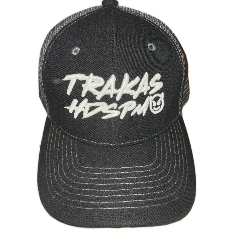 TRAKAS HDSPM Glow in the Dark Gorra Negra Con Gris Black & Gray Trucker ...