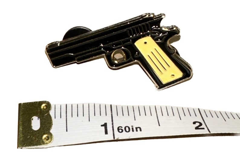 Pistol 1911 Glock Black & Gold Enamel Hat Pin Para Gorras - Etsy