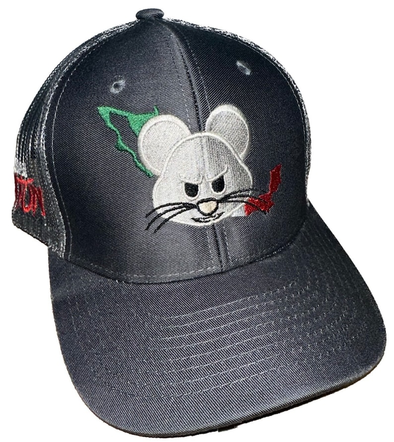 Soy El Raton Ovidio Guzman JGL Chapiza Embroidered Gray Trucker Hat ...