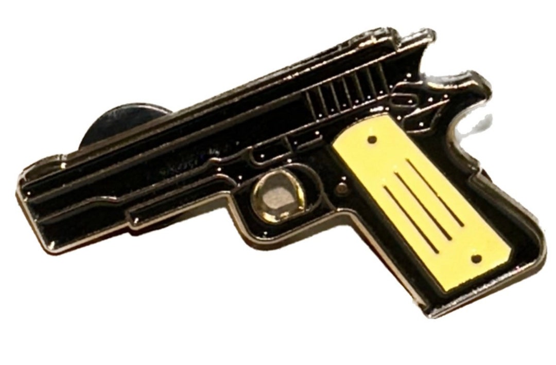 Pistol 1911 Glock Black & Gold Enamel Hat Pin Para Gorras - Etsy