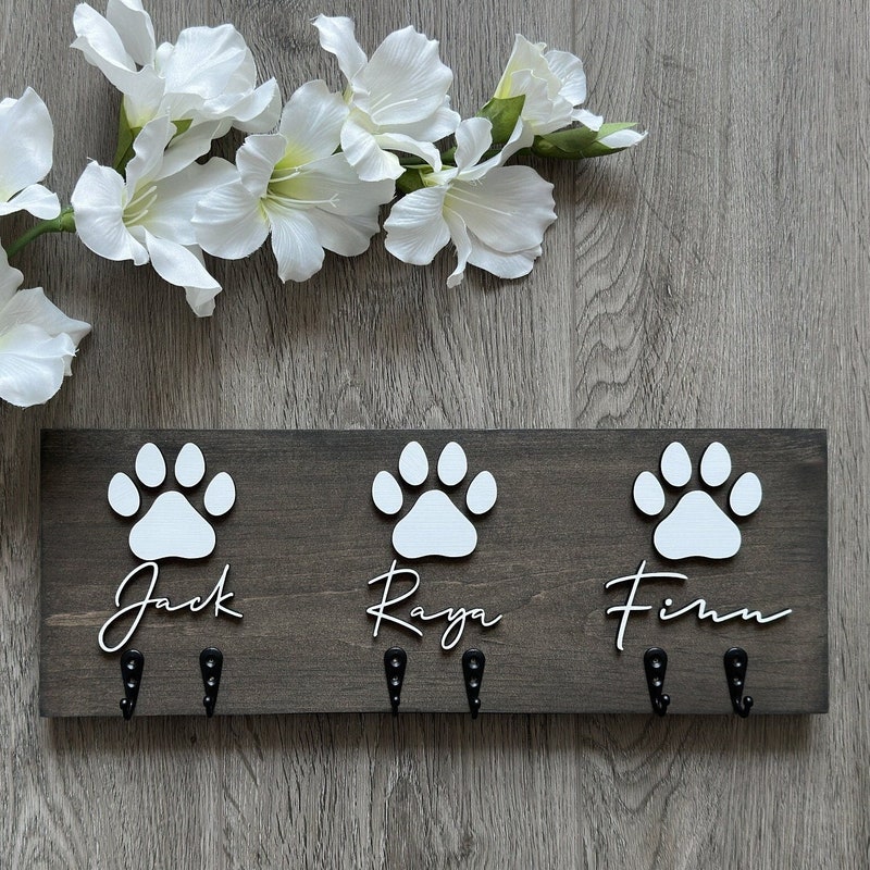 Dog Leash and Key Rack - Etsy