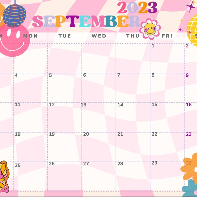 Preppy Calendar - Etsy