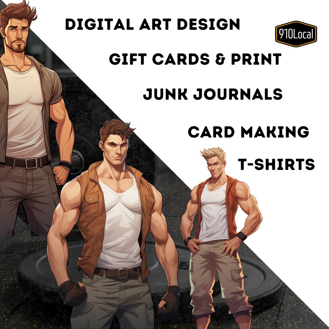 Male Fitness Cartoon Character Clipart 12 Fitness Character - Etsy