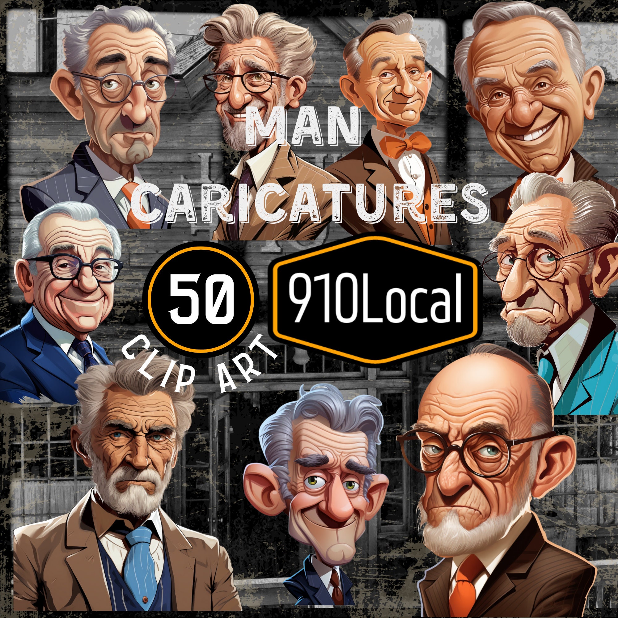 Man Cartoon in Suits Clipart 50 Design With 5 Color Suit Commercial Use ...