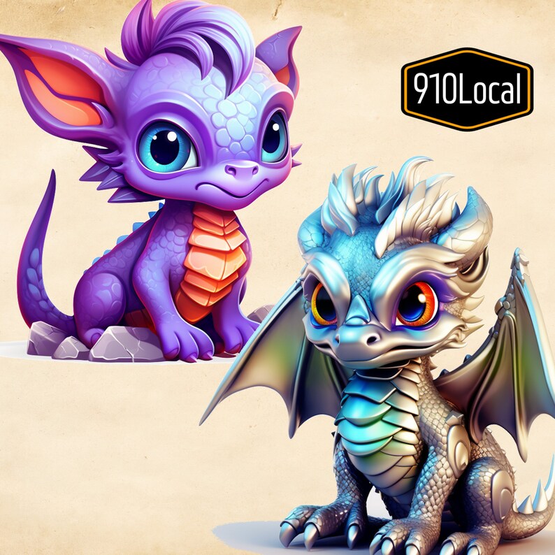 Magical Dragons & Fantasy Clipart 50 Cute and Colorful Animal Clipart ...