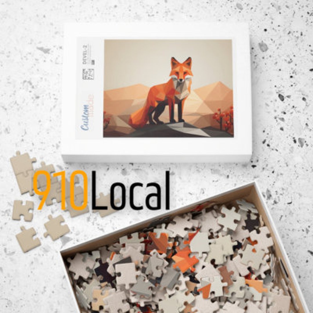 Red Fox Puzzle Geometric Art Style Jigsaw Puzzle Art Lover Puzzle Gift ...