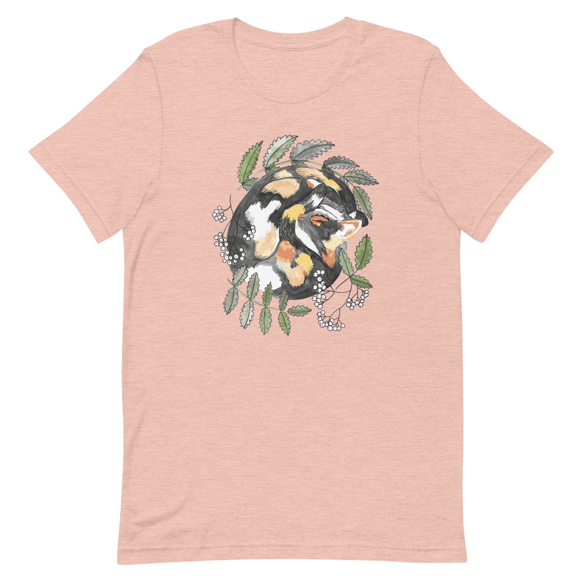Curly Calico Cat Tee - Etsy UK