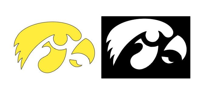 Iowa Hawkeyes Logo Outline