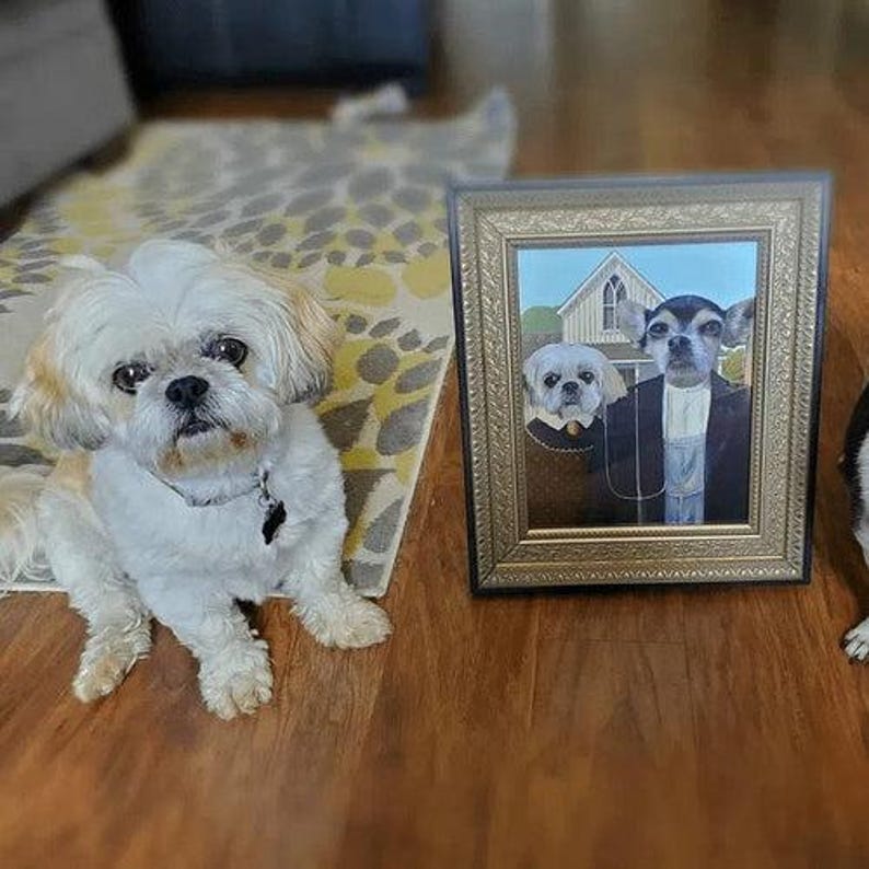 The American Gothic Custom Pet Poster Crown and Paw - Etsy