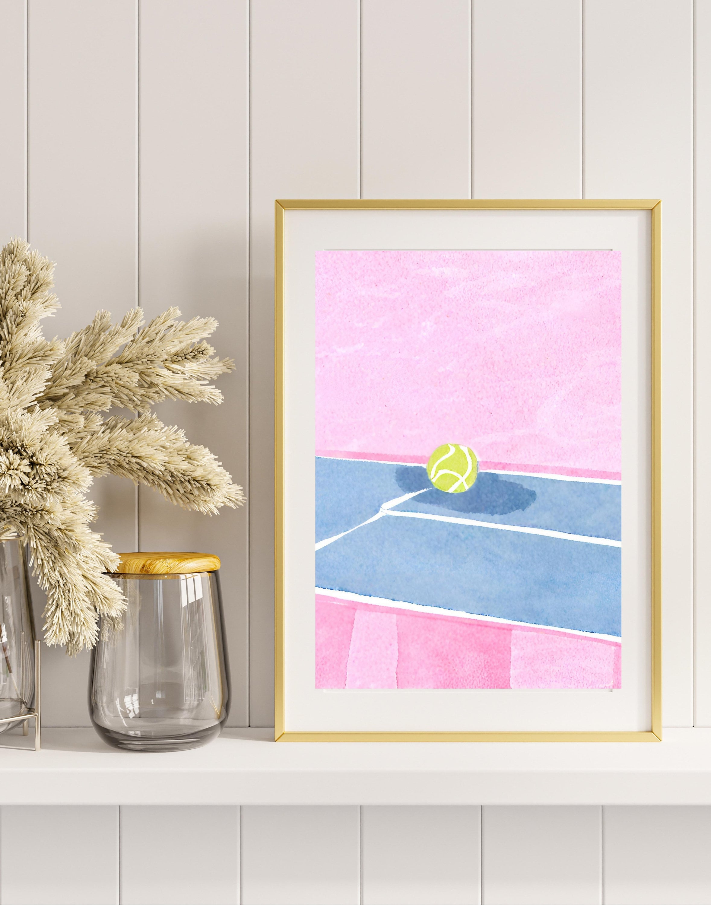 Tennis Watercolor Art, Trendy Art, Colorful Wall Art, Tennis Poster ...